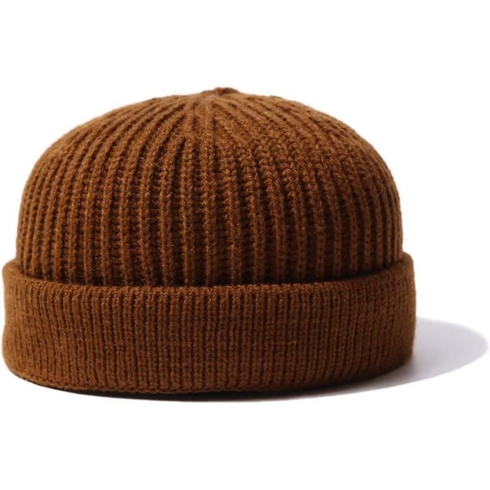 Retro Trawler Beanie Hat Bonnet Homme Femme Short Knit Hat Bonnet De ...