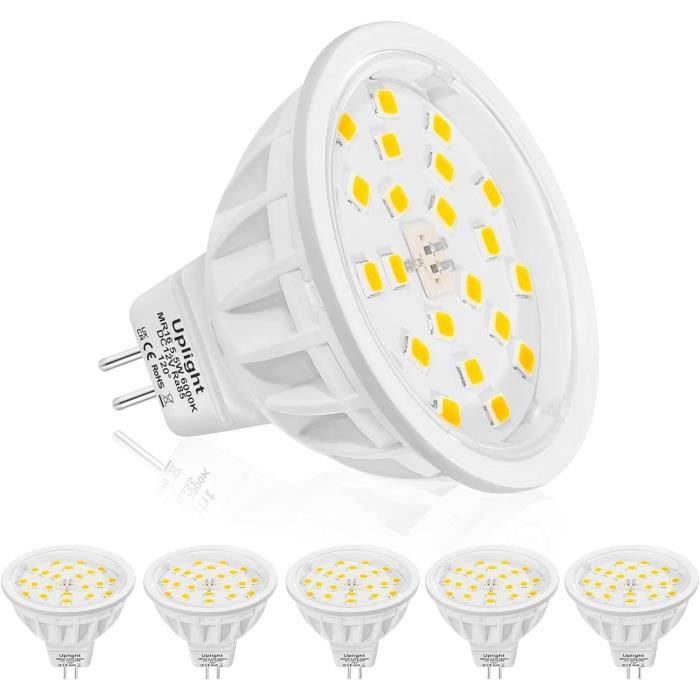 Ampoule LED MR16 GU5.3 - Blanc Froid 6000K - 5.5W Équivalent 50-60W - 600LM - Non Dimmable ...