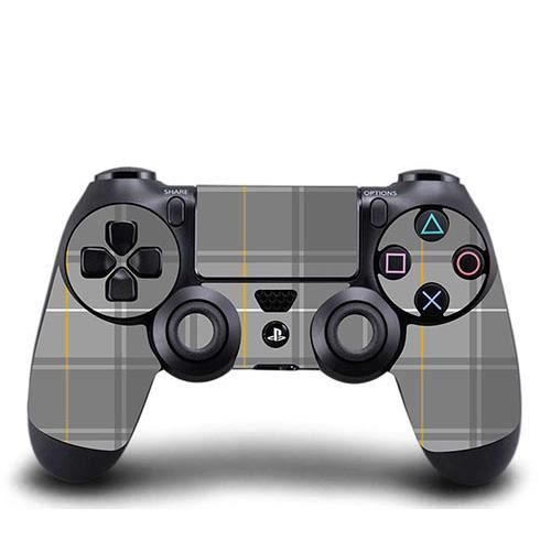 Skin Stickers pour sony PS4 controller (Sticker : Grey tartan ...