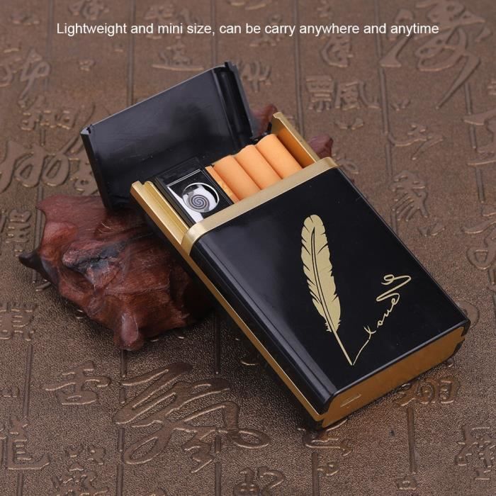 ZJCHAO allume-cigare électrique Boîte à cigarettes portable avec ...