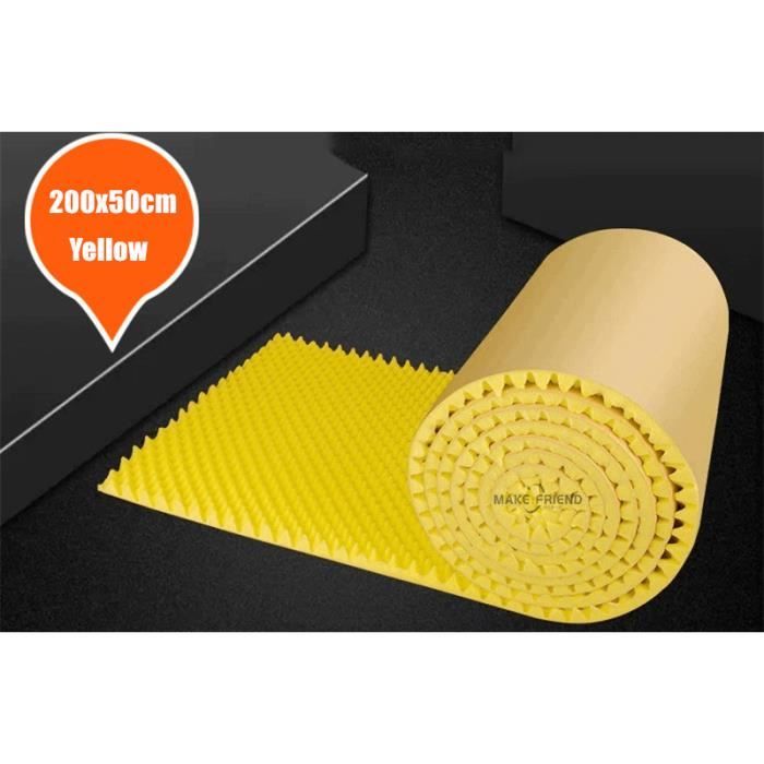 3.5cm - JAUNE - Panneaux D'isolation Acoustique En Mousse Autocollante ...