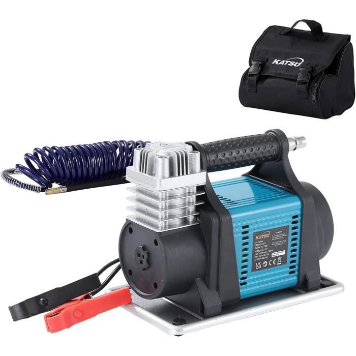 Compresseur D'Air Portable Gonfleur De Pneu De Voiture Robuste 12V 23A ...