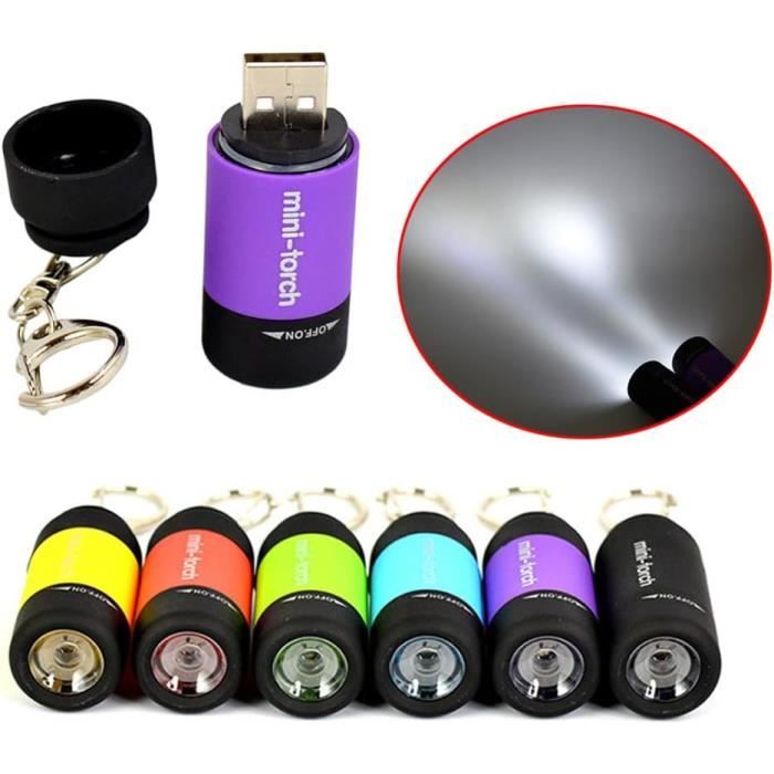 Mini Lampe Torche Porte-Clés Mini Lampe Torche Led Rechargeable Par Usb ...