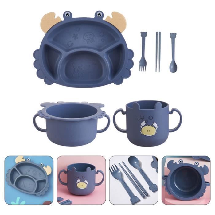 6 pcs 1 Set Enfants Dining Plaque Dinning Pratique Bol Coupe simple ...