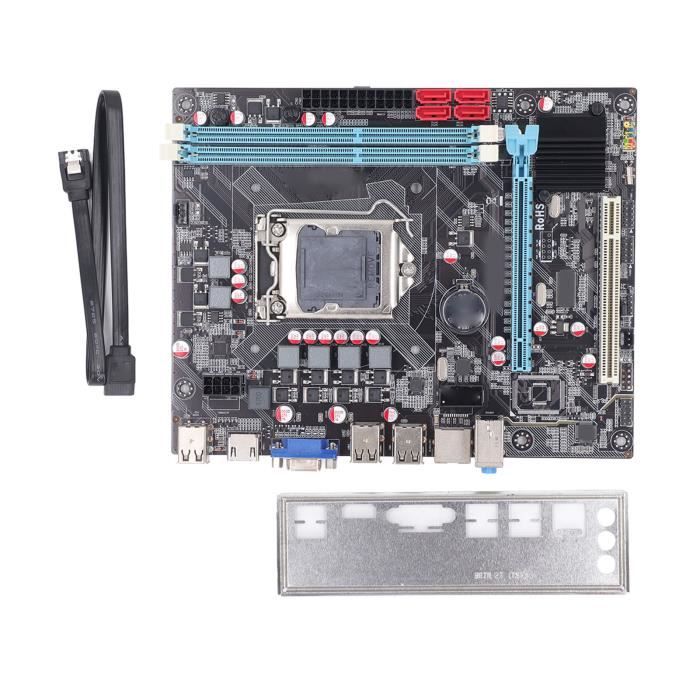 Carte mère DDR3 HURRISE LGA 1156 pour PC avec 2 emplacements mémoire ...