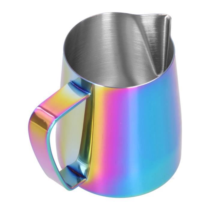 Tasse à mousser Pichet à mousse de lait en acier inoxydable à bouche ...