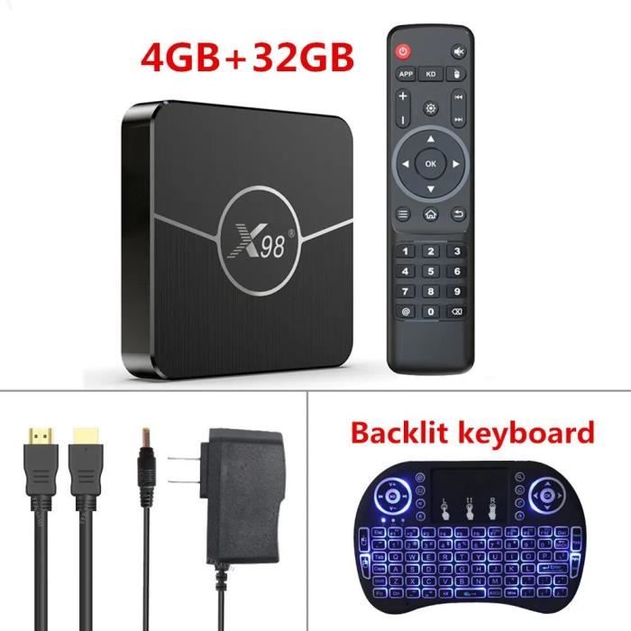 Boîtier Smart TV X98 Plus,Android 11,Amlogic S905W2,AV1,Wifi 2.4G et 5 ...