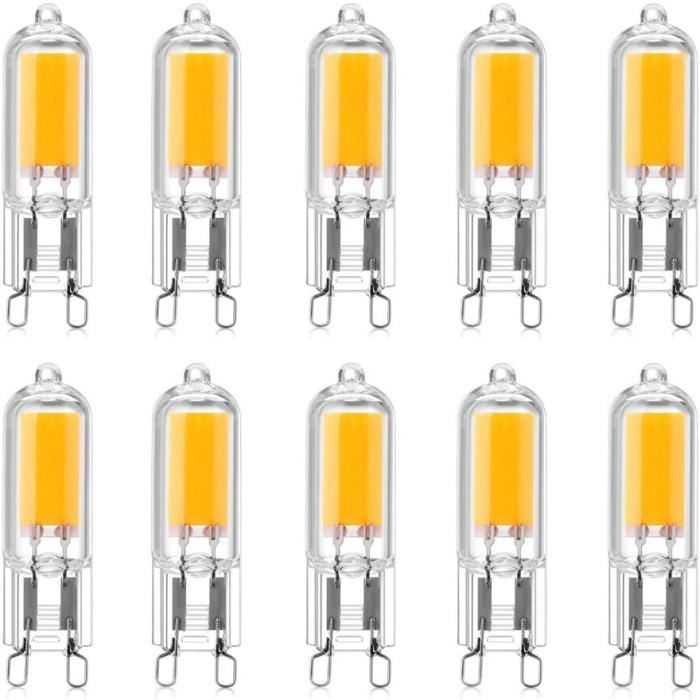 Led G9 2W Ampoule Led Cob 250Lm, Ac220-240V, Blanc Chaud 3000K, Lampe À Économie D Énergie Cri80 ...