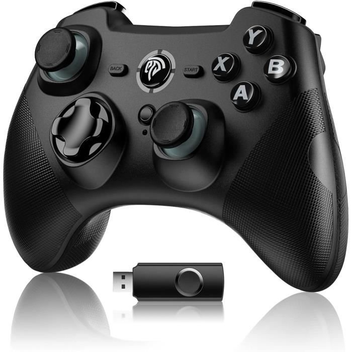 Manette Pc-Ps3 Sans Fil Rechargeable, 9101 2.4G Manette Pc Connectée ...
