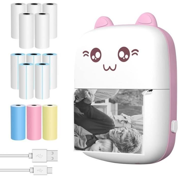 Mini Imprimante Portable,Imprimante Photo Thermique,Bluetooth Avec 13 ...