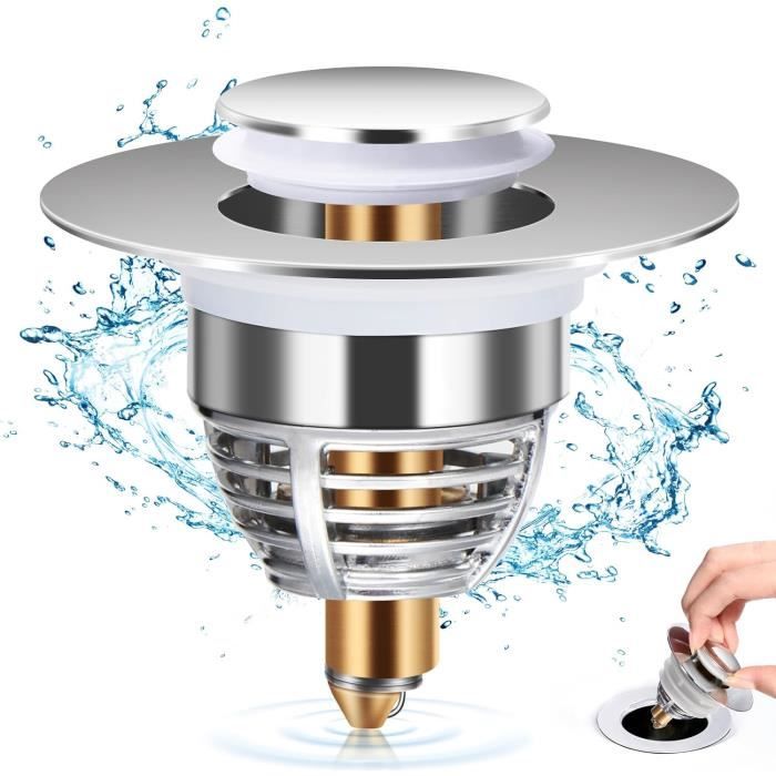 Dibor Bonde Lavabo Universel, Bouchon de Vidange Amélioré, Pull Type ...