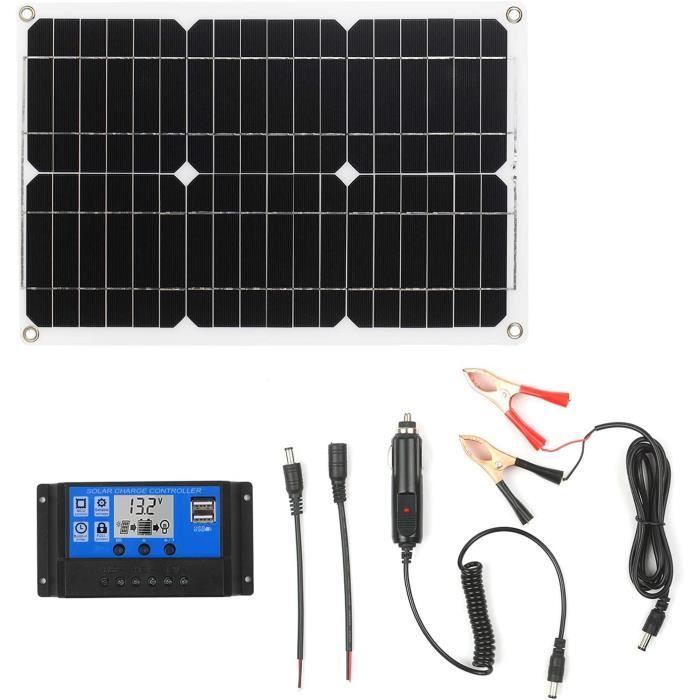 Weytoll Chargeur solaire 18 W 12 V Panneau solaire Kit Contrôleur de charge solaire pour ...
