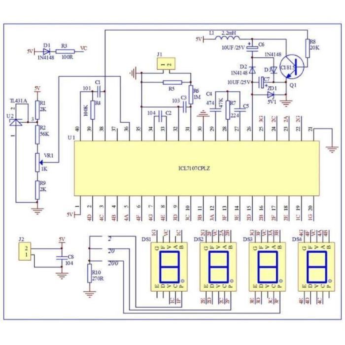 MGT03390-MULTIMETRE,Kit d'ampèremètre numérique ICL7107, Module DC 5V ...