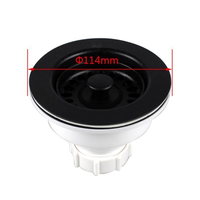 GRILLE D’EVIER ,Black--Drain'évier de cuisine en plastique, ensemble de ...