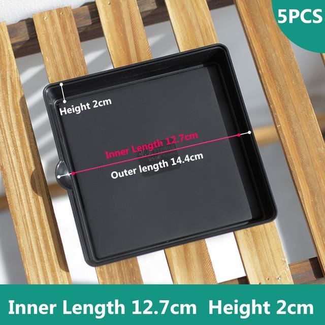 POT DE FLEUR,Black L--plateau de Pot rectangulaire épais, palette en ...