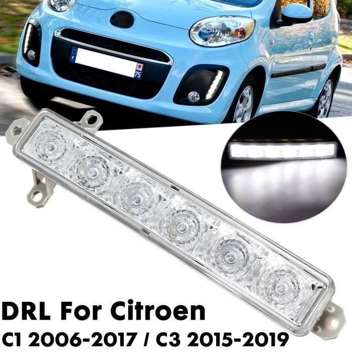 6-LED Feu diurne DRL Claire Pour Citroen C1 2006-2017 C3 2015-2019 ...