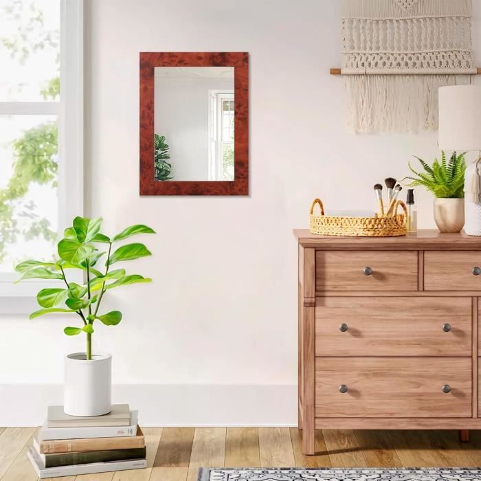 Miroir Rustique En Bois Rectangulaire 40 X 30 Cm Miroir Décoratif ...