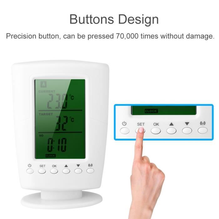 Thermostat sans fil programmable Thermostat et prise sans fil programmables Prise intelligente ...