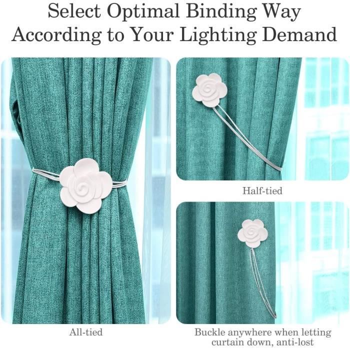 Embrasse de Rideaux Magnétique en Forme de Camélia, Boucle de Rideau ...
