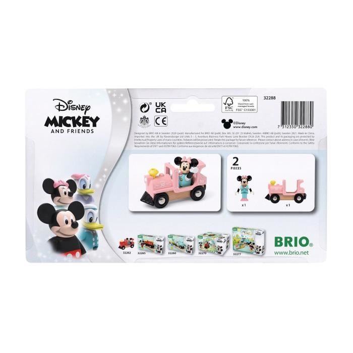 DISNEY Brio Minnie Mouse & Locomotive - Train sans pile pour circuit de ...