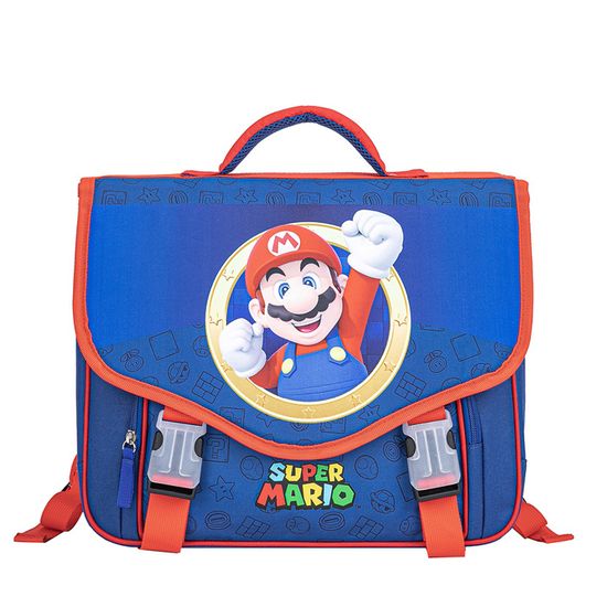 Cartable SUPER MARIO 38cm 2 compartiments bleu - Cdiscount Bagagerie ...