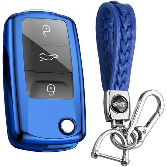Coque de clé de voiture pliable - Convient pour VW Up Caddy Polo T5 ...