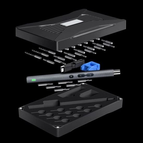 Ensemble De Mini Tournevis Électrique Sans Fil Rechargeable Avec 33 ...