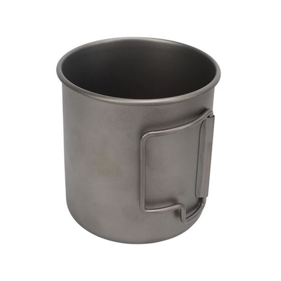Tasse en titane Tasse de Camping, Design à Bords Arrondis, Poignée ...