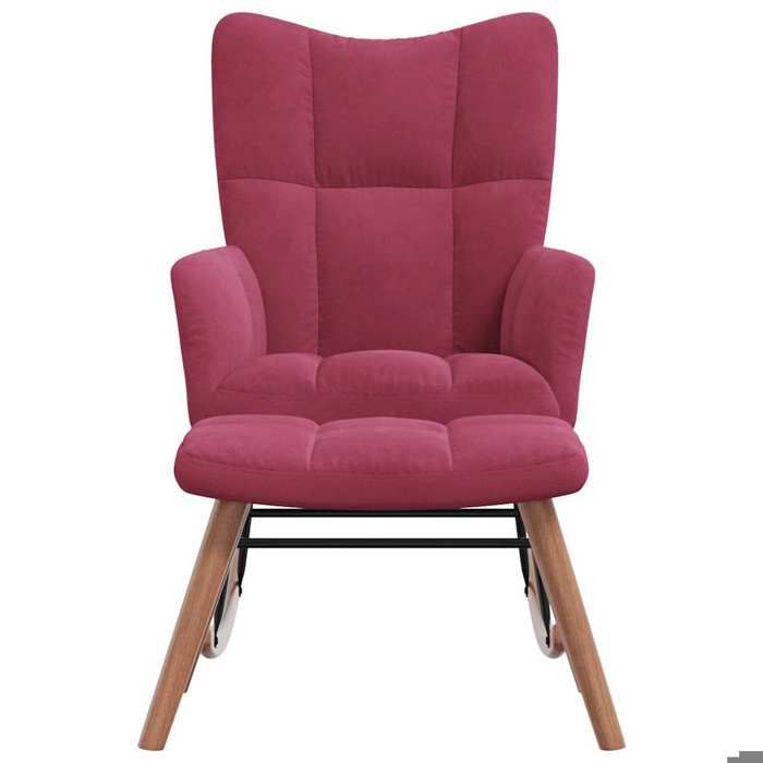 Fauteuil à bascule - UU - rocking chair - avec repose-pied Rouge ...