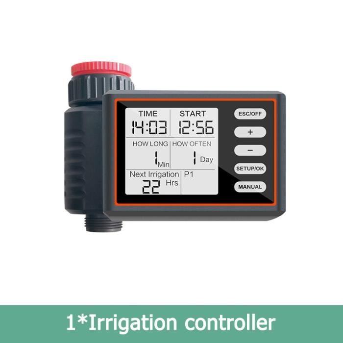 Programmateur arrosage,Rain Seer-Minuterie d'arrosage électronique automatique avec écran LCD ...