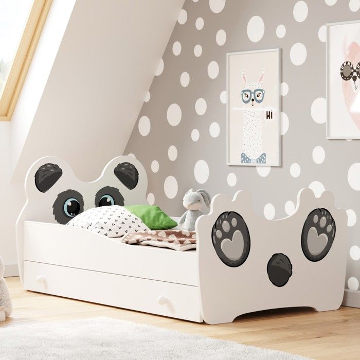 Lit enfant "PANDA" 140x70cm +tiroir + matelas + sommier - Cdiscount Maison