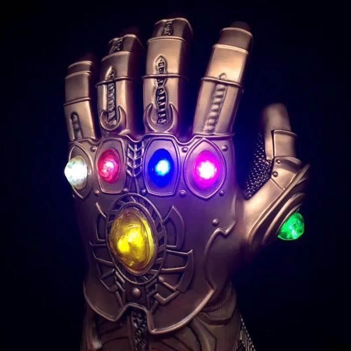 Avengers Infinity War Gants Thanos avec LED Lumière Infinity Gauntlet ...