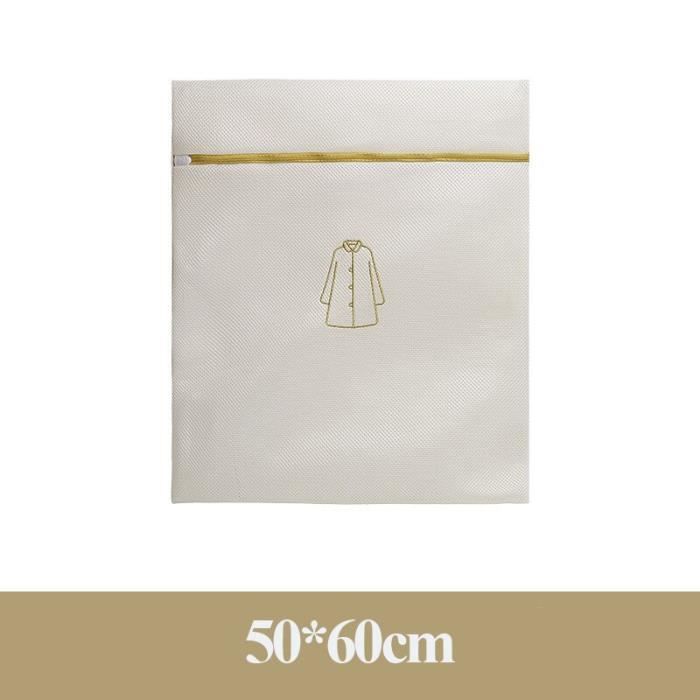 50x60cm Sac à linge en maille Polyester brodé pochette à linge pour ...