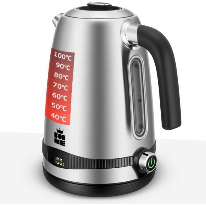 Bouilloire Electrique Inox 1,7L I Contrôle De Température Réglable 40 ...