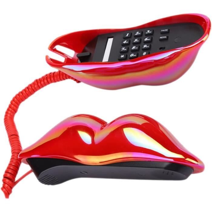 Téléphone Fixe à Lèvres Téléphone Portable Senior Téléphones Fixes ...