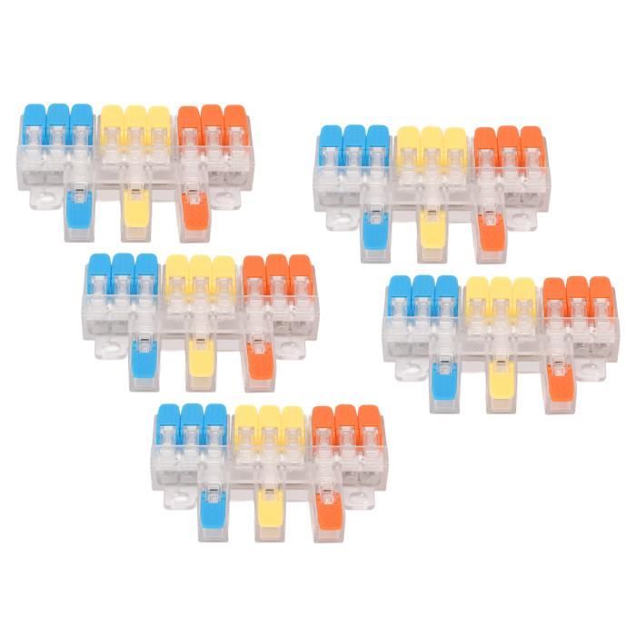 Cikonielf Connecteurs de fil à levier Lot de 5 Connecteurs à Levier de ...