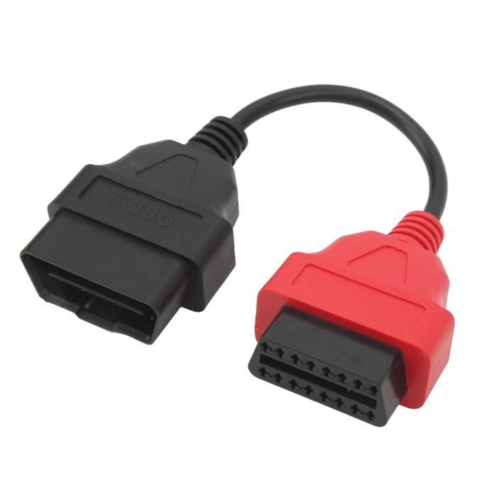 Câble de scanner OBD2 - DILWE - Rouge - Compatible Fiat EcuScan - Accès ...