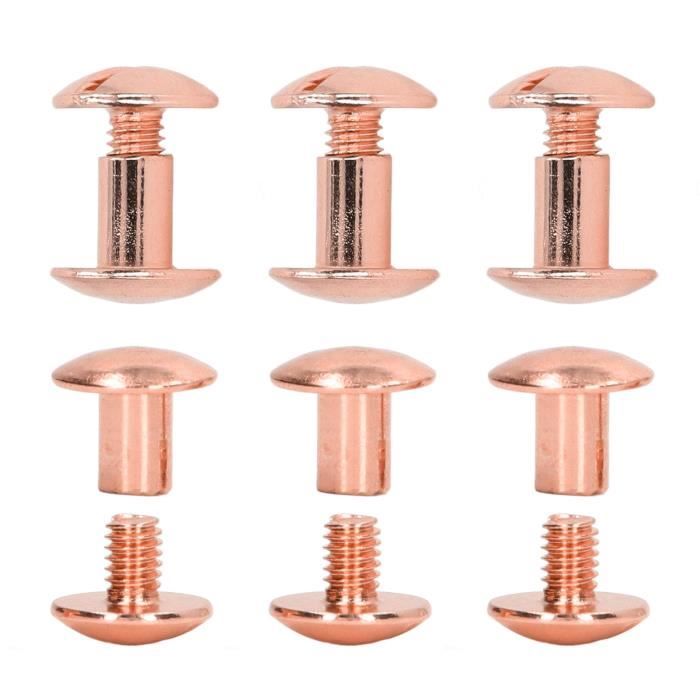 Duokon vis de reliure de livre Boulon à riveter en métal, vis à reliure ...