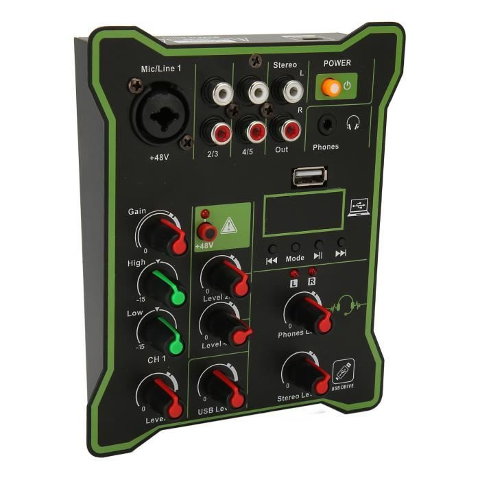 Fdit mini mixeur Bluetooth Mini mélangeur de son sans perte 5 canaux ...