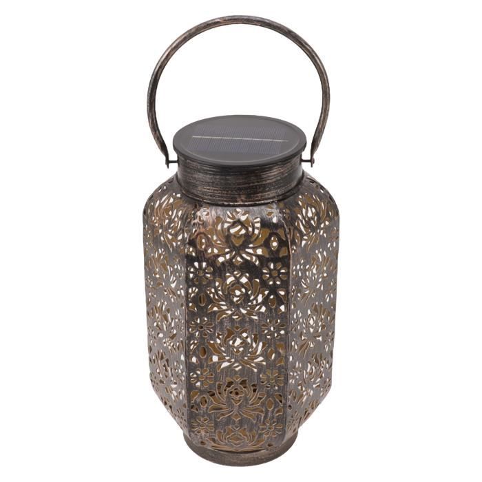 Lanterne de jardin à énergie solaire - HURRISE - Rose hexagonale - IP44 ...