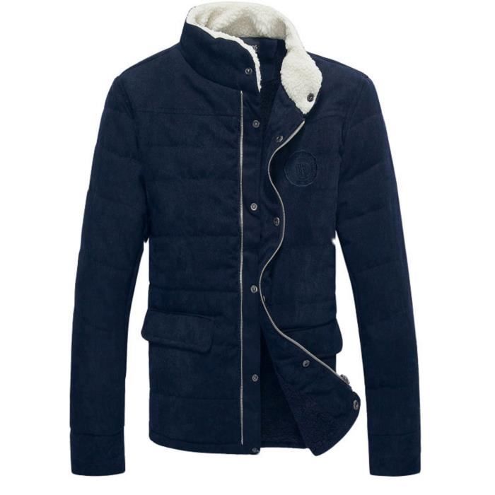 Veste Velours Homme Bleu Marine