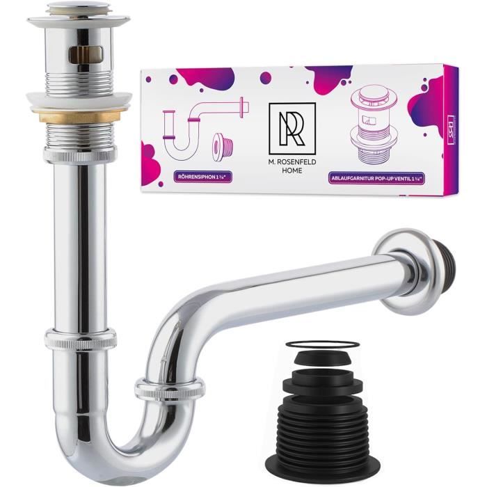 Siphon Lavabo Universel De 1 1-4" (Extra-Long) - Bonde Lavabo Salle De ...
