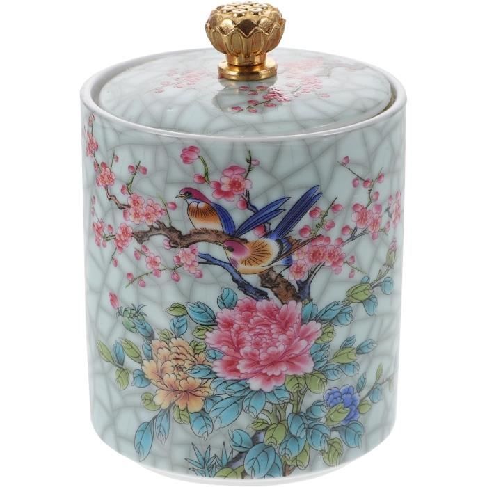 Boîte à thé en céramique avec couvercle - 245 ml - Boîte à sucre, sel ...