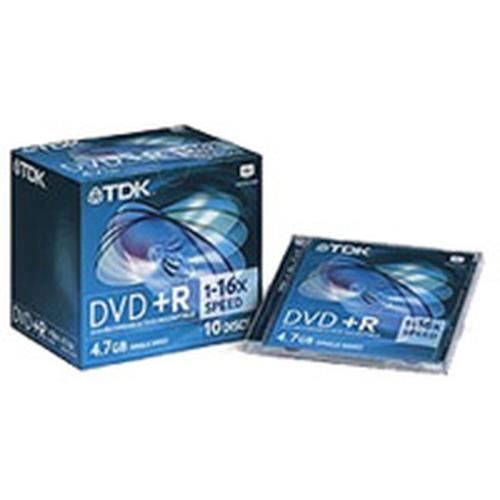 TDK DVD+R 4.7GB MED-10, 4,7 Go, DVD+R, 120 min, 120 mm, Coffret à bijoux - Cdiscount Informatique