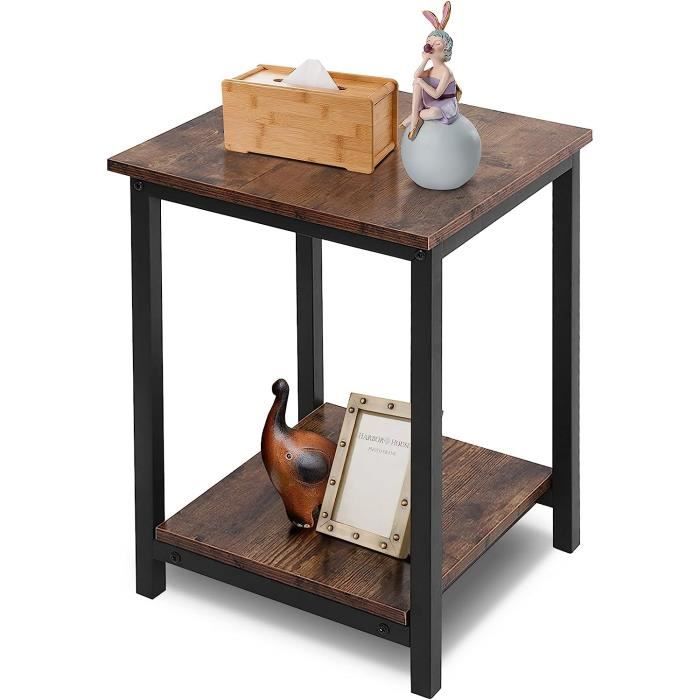 Table De Lit Industrielle Vintage, Table Basse Latérale Simple À Double ...