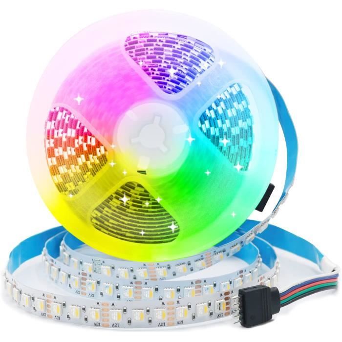 Rgbw Bande Led 12V 5M 108Leds-M Super Lumineux Rgb+Blanc Chaud(2700K ...