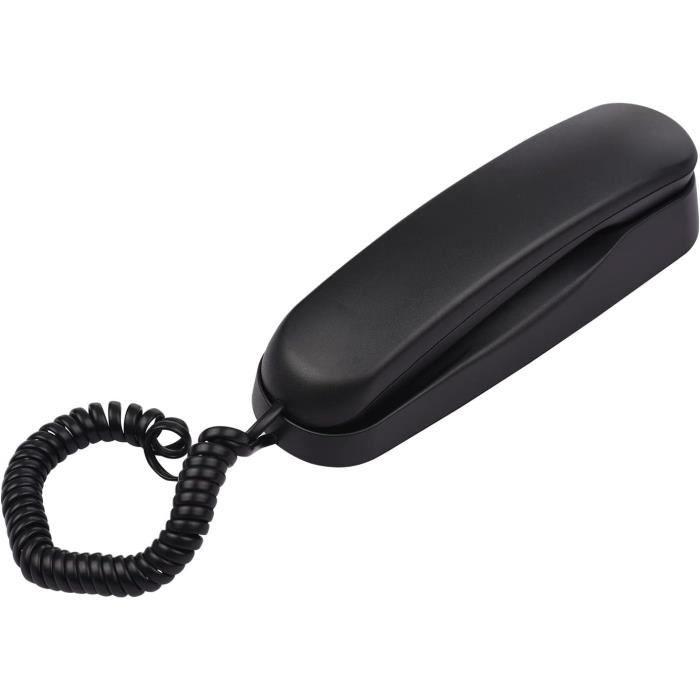 Mini Téléphone Fixe Filaire De Bureau Téléphone Fixe Montable Au Mur Prend En Charge Les ...