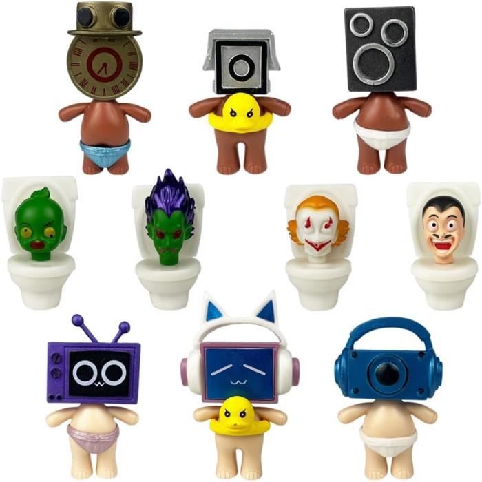 Skibidi Toilet Cake Toppers, 10 Pièces Happy Birthday Topper Mini ...