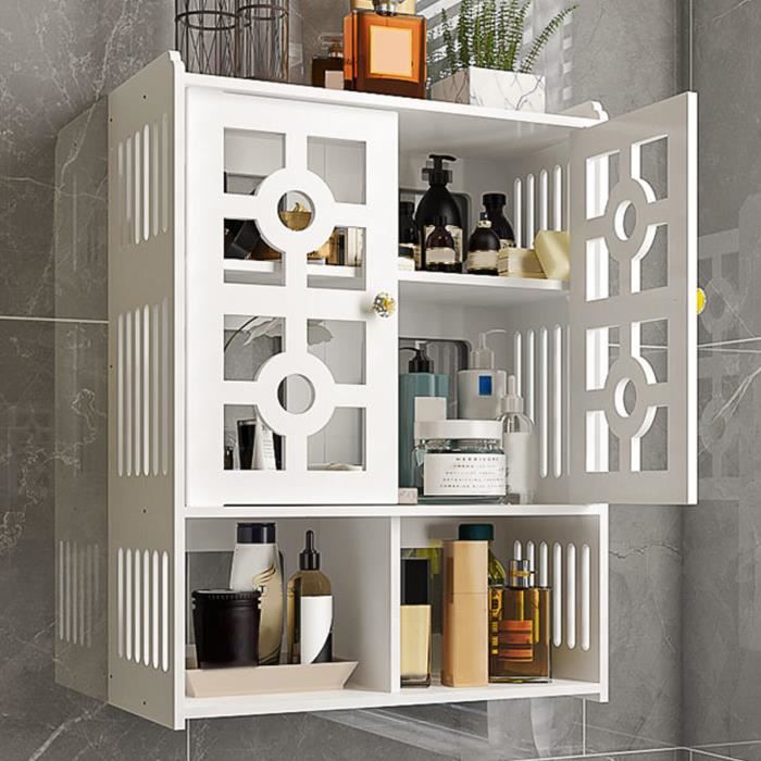 Meuble de salle de bain - Vvikizy - Brown - PVC plastic wood panel ...