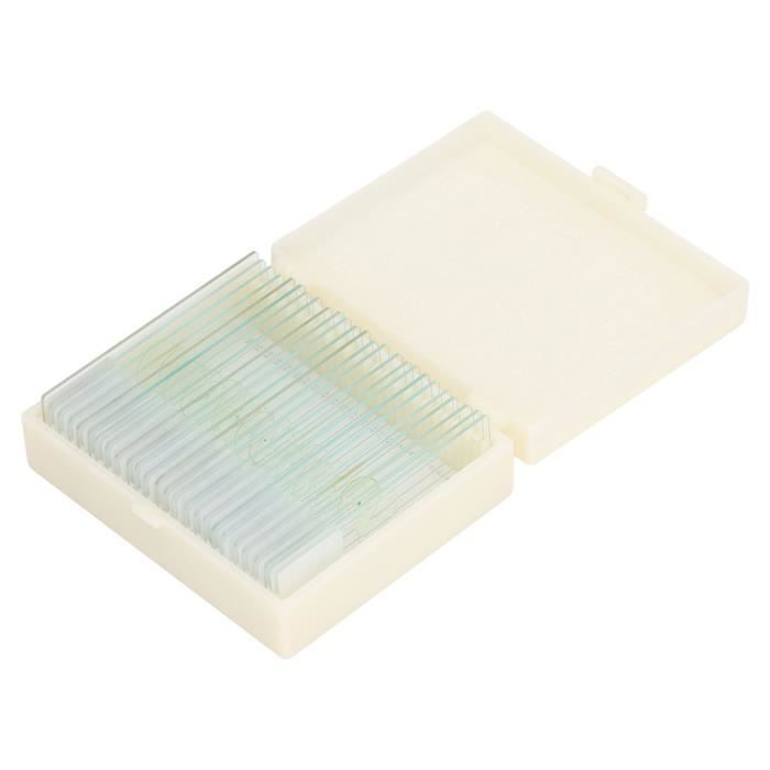 Lame de microscope Kit de Lames de Microscope 25 Pièces Lames de Verre ...
